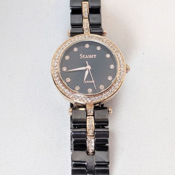 Staur | Accessories | Staurblack Rhinestone Stainless Steel Watch ...